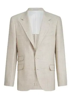 Brunello Cucinelli Hopsack Deconstructed Blazer - Sand