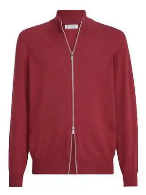 Brunello Cucinelli Cashmere Cardigan - Cherry