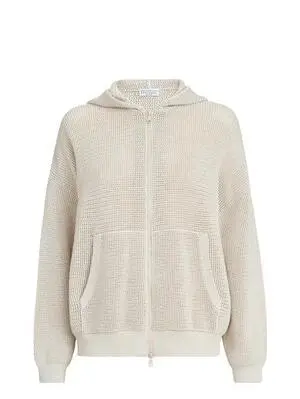 Brunello Cucinelli Sparkling Net Sweatshirt - Oat