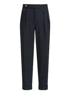 Brunello Cucinelli Cotton Twill Trousers - Navy Blue