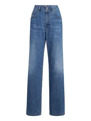 Brunello Cucinelli Contemporary Loose Trousers - Denim