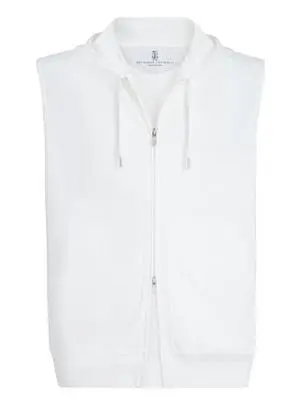 Brunello Cucinelli Sleeveless French Terry Sweatshirt - Off-white