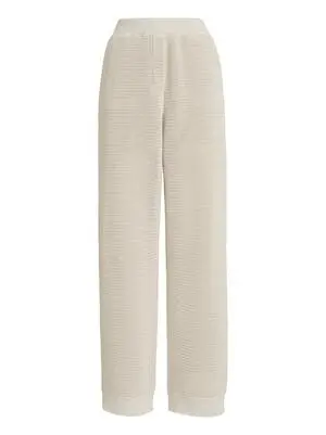 Brunello Cucinelli Sparkling Net Knit Trousers - Oat