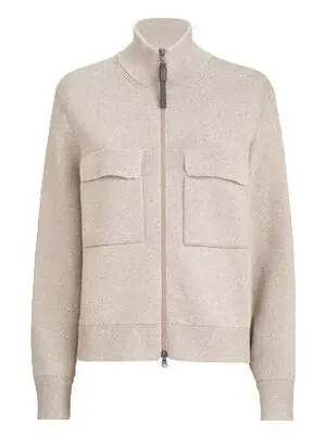 BRUNELLO CUCINELLI Cotton Diamond Yarn Outerwear Jacket