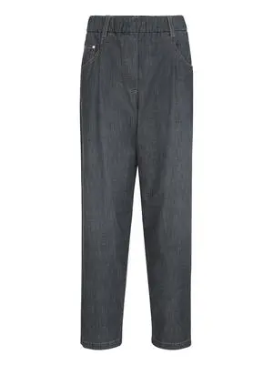 Brunello Cucinelli Five-pocket Trousers - Dark Grey