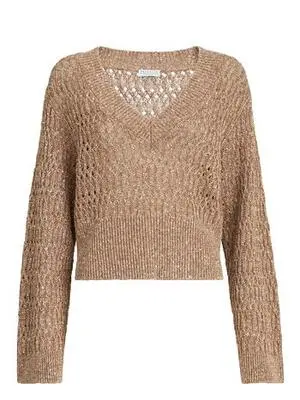 Brunello Cucinelli Cable Knit Sweater - Brown