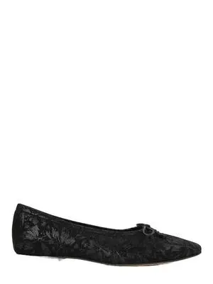 MENINA STEP Amelie Leather Ballet Flat - Black Floral