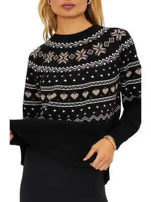 Beach Riot Elizabeth Sweater - Mystic Fairisle
