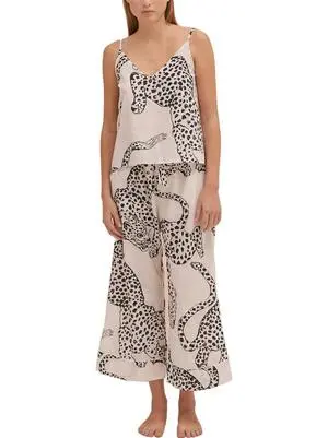 Desmond & Dempsey Cami And Wide Leg Set - Jag Cream