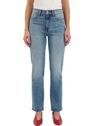 DAZE High Waist Slim Straight Ankle Jeans - Face To Face