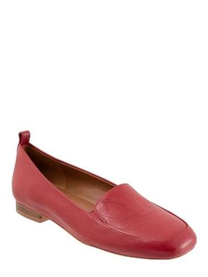 Softwalk Kingston Leather Loafer Red