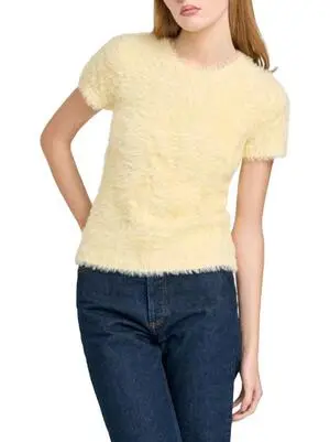 WAYF Hannah Short Sleeve Sweater Yellow