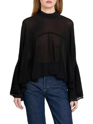 WAYF Reine Swing Top - Black