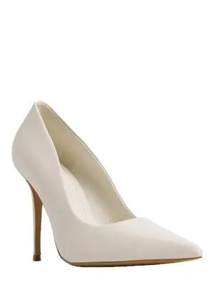 Aldo Pointed Toe Stiletto Pumps - White/bone