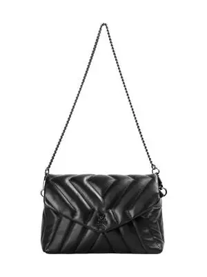 SCALPERS Quilted Leather Mini Bag - Black