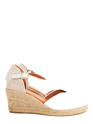 MENINA STEP Jimena Espadrille Wedge White