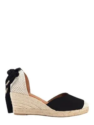MENINA STEP Jimena Medium Lace Espadrille - Black