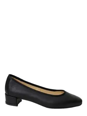 MENINA STEP Isa Leather Ballet Flat - Black