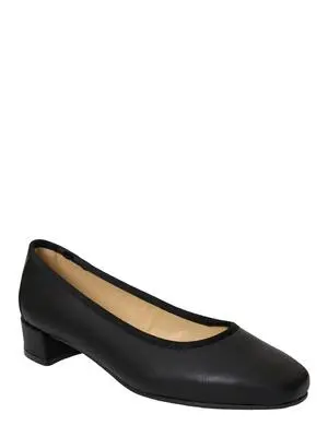 MENINA STEP Isa Leather Ballet Flat - Black