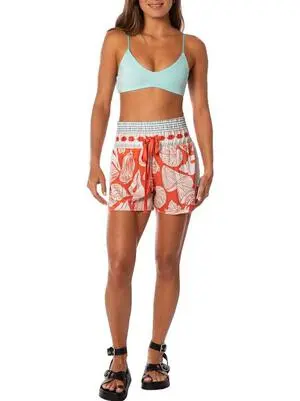 MAAJI Printed Cover-up Shorts - Bright Red
