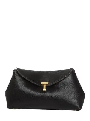 TOTEME Mini T-lock Clutch - Black