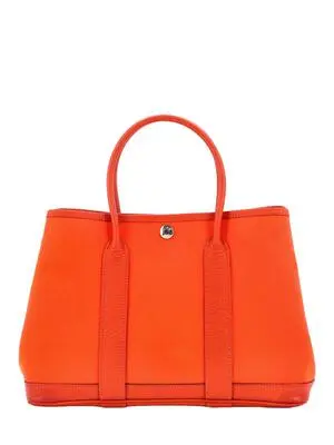 HERMES Garden Party 30 Tote Toile And Leather - Capucine