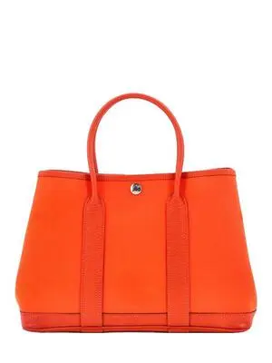 Hermès Garden Party Tote Toile And Leather 30 - Red