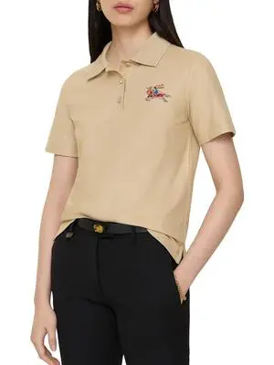 Burberry Ekd Cotton Polo Shirt - Limestone Beige