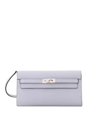 HERMES Kelly To Go Wallet Epsom - Bleu Glacier
