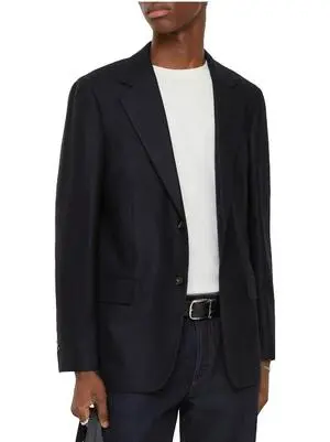 Burberry Wool Cashmere Tailored Jacket - Midnight Blue