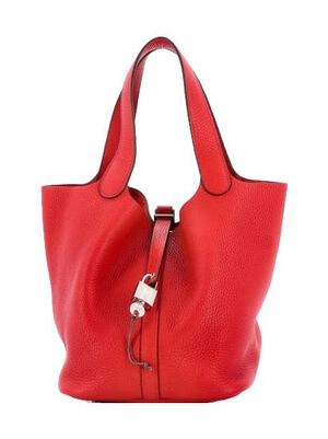Hermès Picotin Lock Bag Clemence Mm Red
