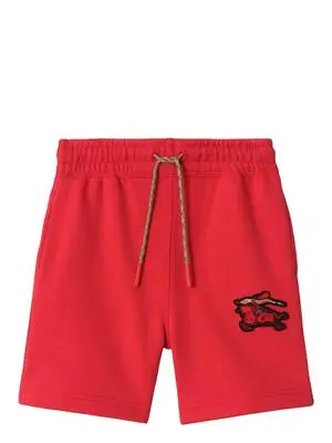 Burberry Ekd Cotton Shorts - Crayon Red