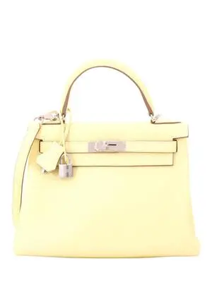 Hermès Kelly Handbag Clemence With Palladium Hardware 28 At Nordstrom Yellow