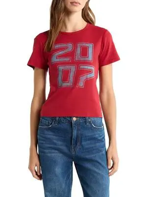 PACSUN 2007 Cotton Graphic T-shirt - Red