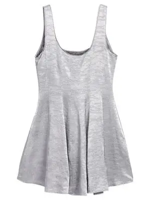 Desigual Metallic Fit & Flare Dress - Silver