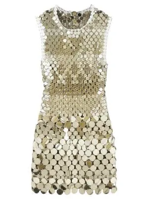 Rabanne Chainmail Mini Dress - Gold