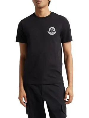 Moncler Logo Graphic T-shirt - Black