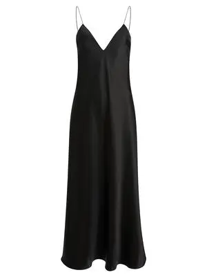Khaite Taja Slip Dress - Black
