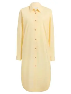 Khaite Gloria Shirt Dress - Pale Yellow