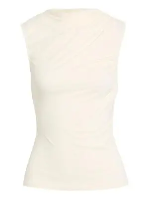 Theory Draped Stretch-jersey Top - Ivory
