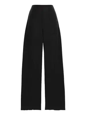 Theory Lyocell-blend Crepon Straight-leg Pants - Black
