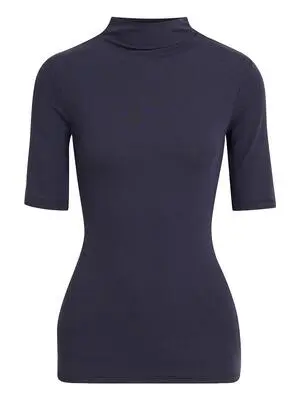 Theory Stretch-jersey Turtleneck Top - Midnight Blue
