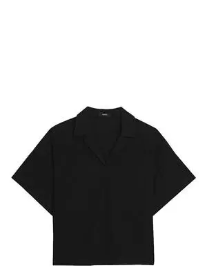 Theory Crinkled Lyocell-blend Shirt - Black