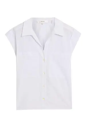 FRAME Cotton-seersucker Shirt - Sky Blue