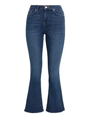 FRAME Le Crop Mini Boot High-rise Bootcut Jeans - Mid Denim