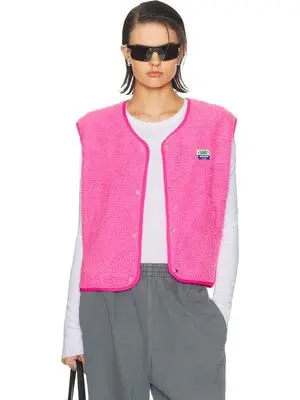 American Vintage Hoktown Fleece Vest - Pink Acid Chine