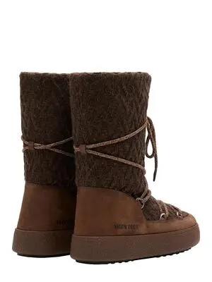 Moon Boot X Guest In Residence Ltrack Knit Boots - Espresso