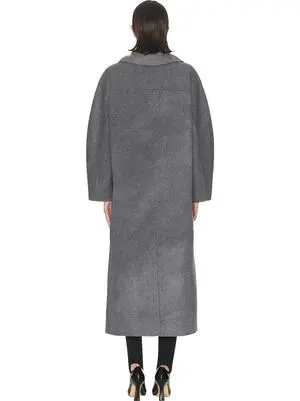 HOUSE OF DAGMAR Relaxed Double Coat - Grey Melange
