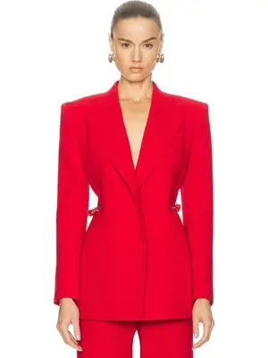 Gabriela Hearst Epona Blazer - Scarlet Red