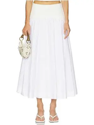 Simkhai Ovie Midi Skirt - White
